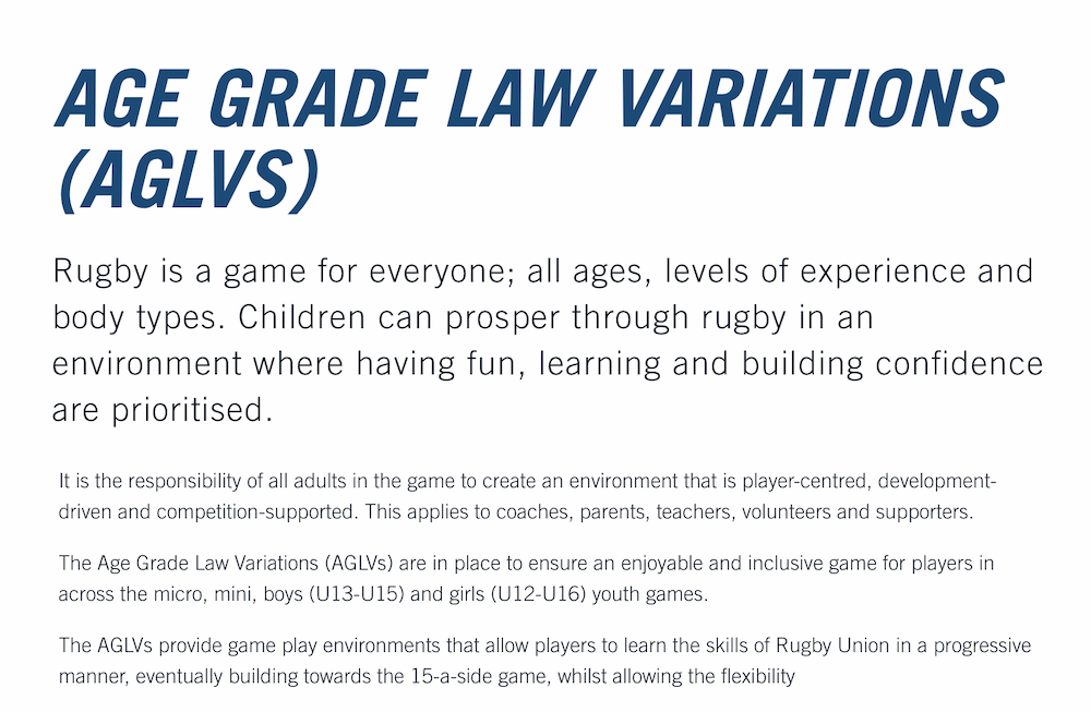 Age Grade Rules – Linlithgow Rugby Club